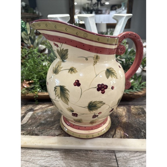 Waverly | Dining | Waverly Garden Room Ceramic Floral Manor Pitcher 96 ...
